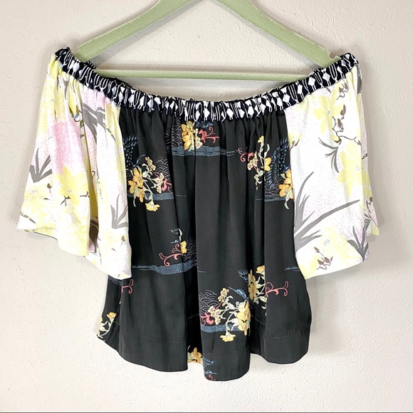 Free People | Tops | Free People Crop Flowy Top Asian Pattern Euc ...
